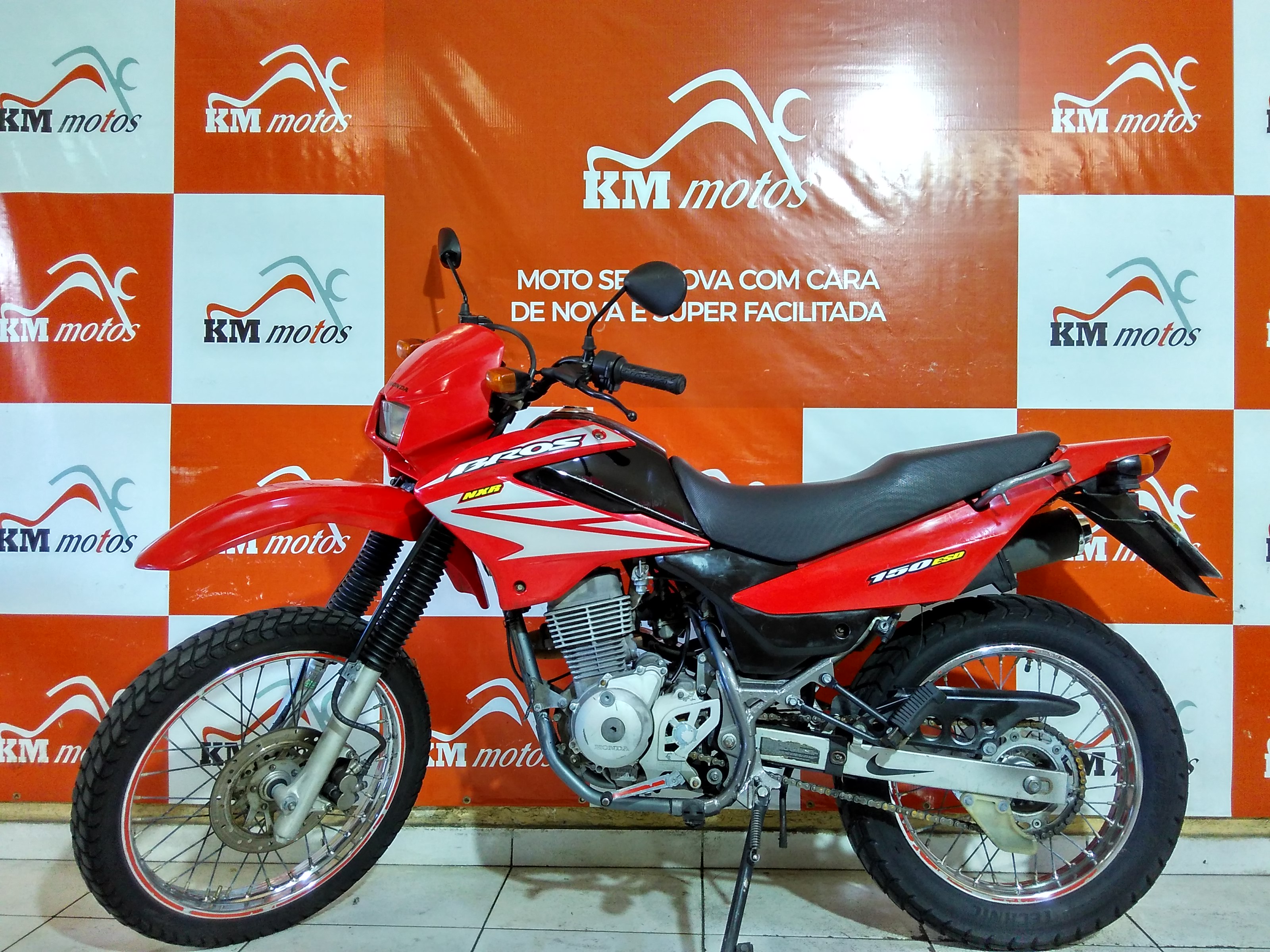 Honda NXR 150 Bros Esd 2008 Vermelha | KM Motos | Sua Loja de Motos ...
