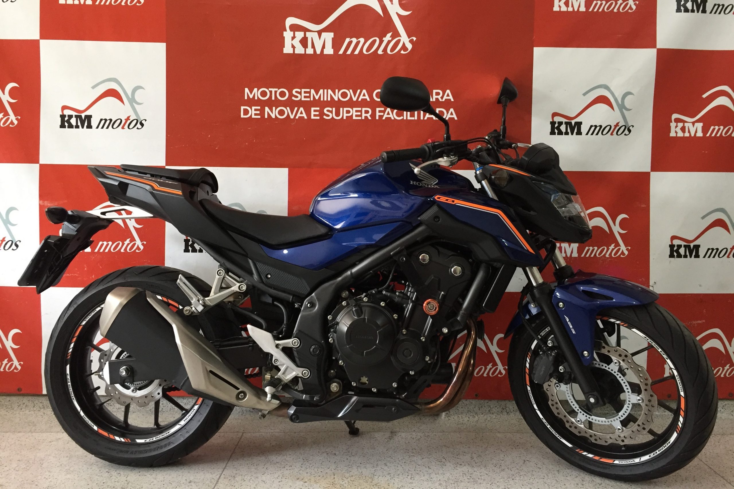 Honda Cb 500 F Azul 2018 Km Motos Sua Loja De Motos Seminovas