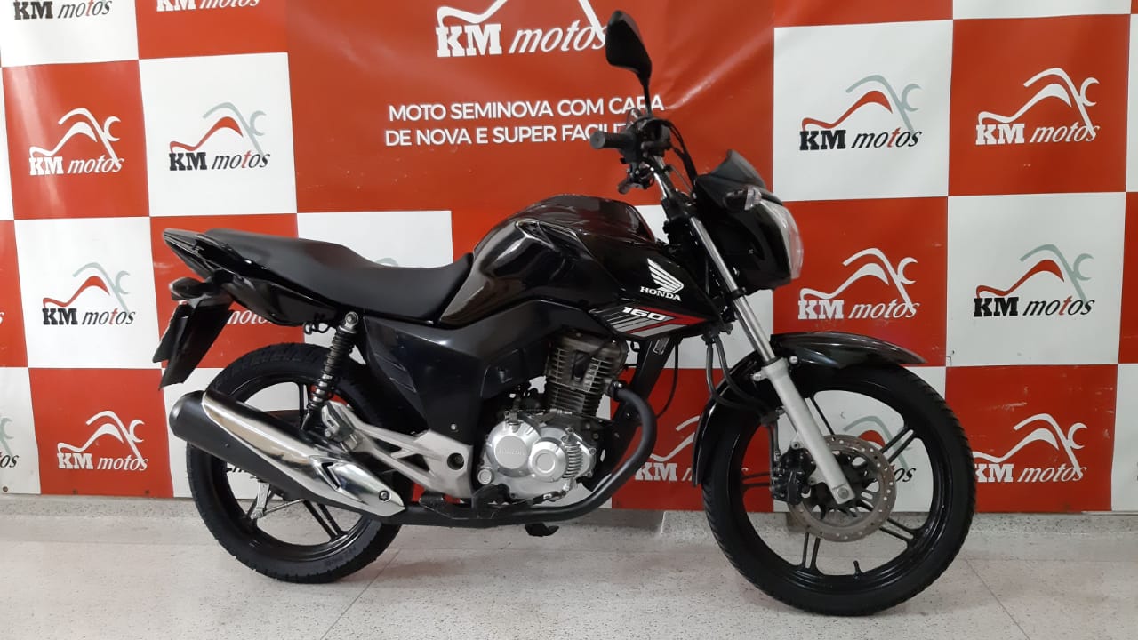 Honda 160 Fan 2018 Preta | KM Motos | Sua Loja de Motos Seminovas