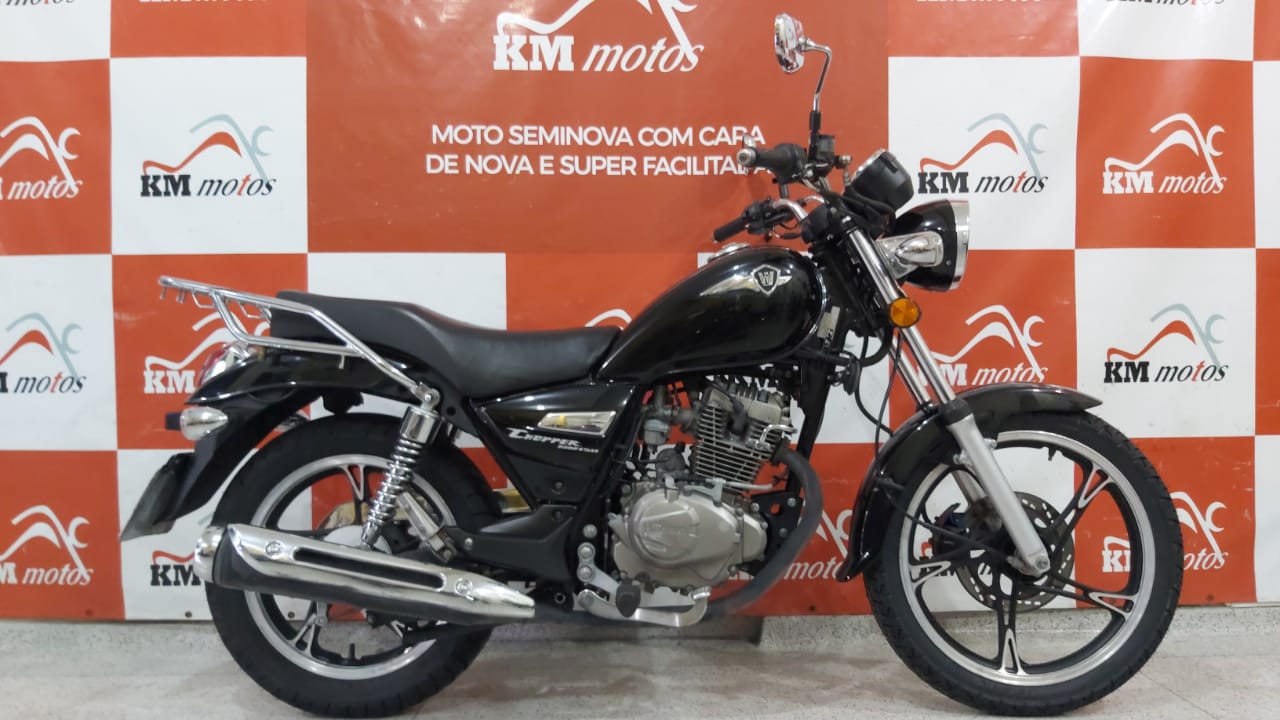Haojue Chopper Road 150 2018 Preta | KM Motos | Sua Loja de Motos Seminovas
