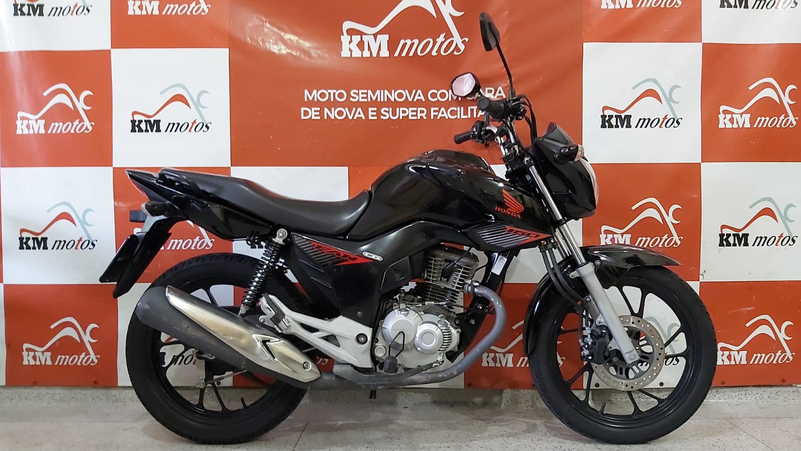 Honda CG 160 Fan 2020 Preta | KM Motos | Sua Loja de Motos Semi Novas