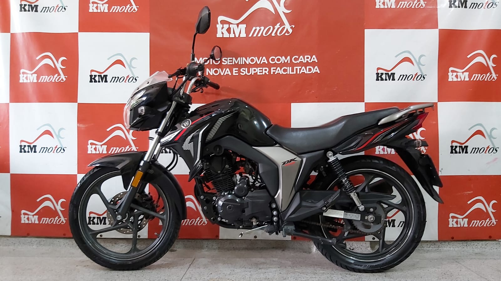 Haojue DK 150 CBS 2019 Preta | KM Motos | Sua Loja de Motos Semi Novas