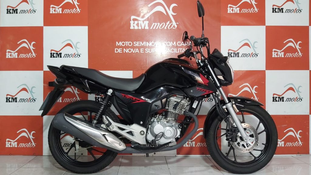 Honda CG 160 Fan CBS 2021 Preta | KM Motos | Sua Loja de Motos Seminovas