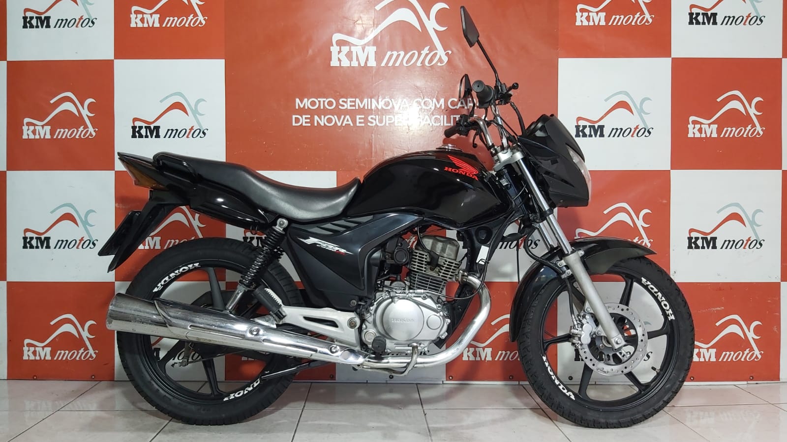 Honda CG 150 Fan ESI 2013 Preta | KM Motos | Sua Loja de Motos Seminovas
