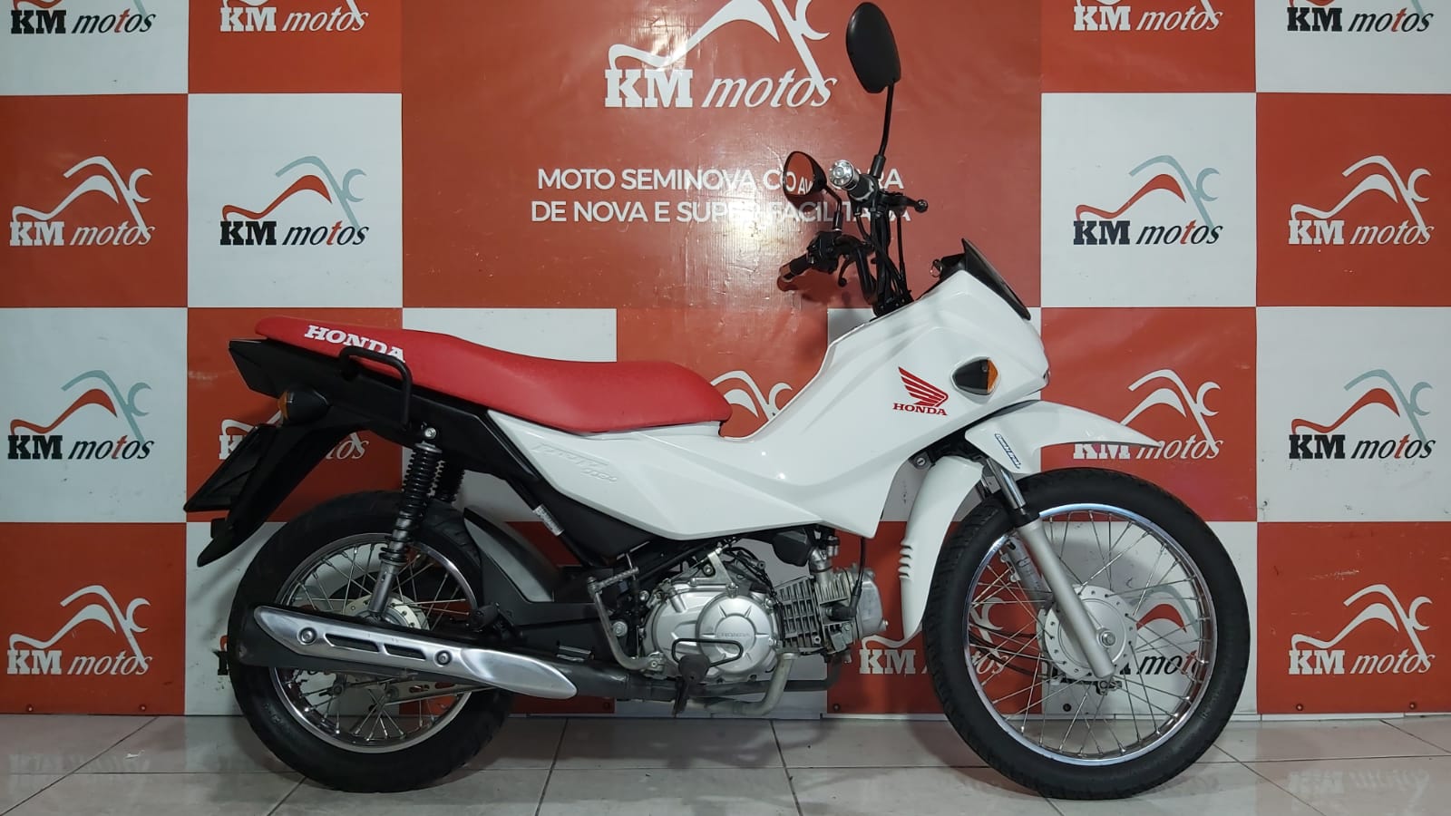 Honda Pop 110i 2020 Branca | KM Motos | Sua Loja de Motos Seminovas