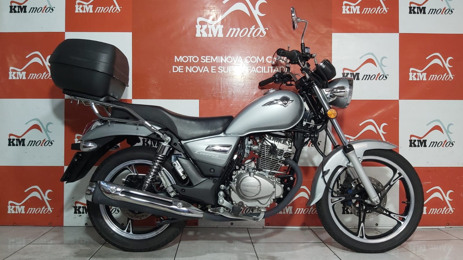 Haojue Chopper Rc 2019 Cinza | KM Motos | Sua Loja de Motos Seminovas