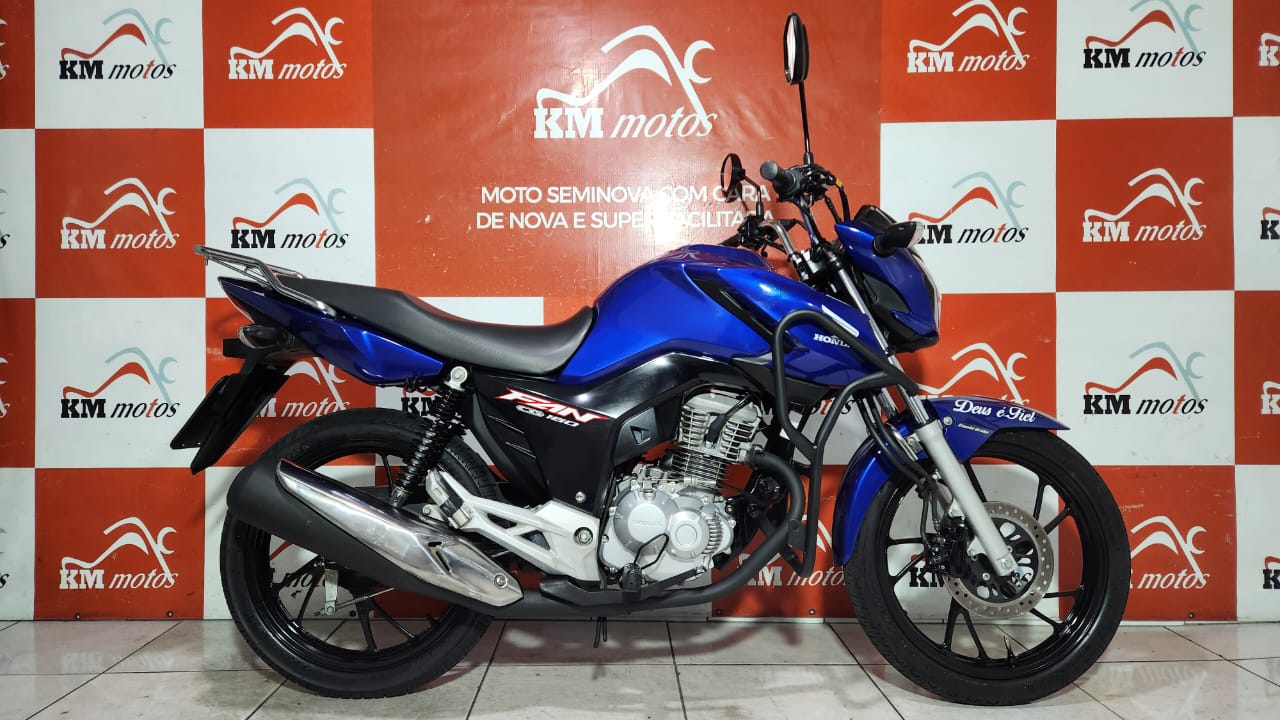 Honda CG 160 Fan CBS 2022 Azul | KM Motos | Sua Loja de Motos Seminovas