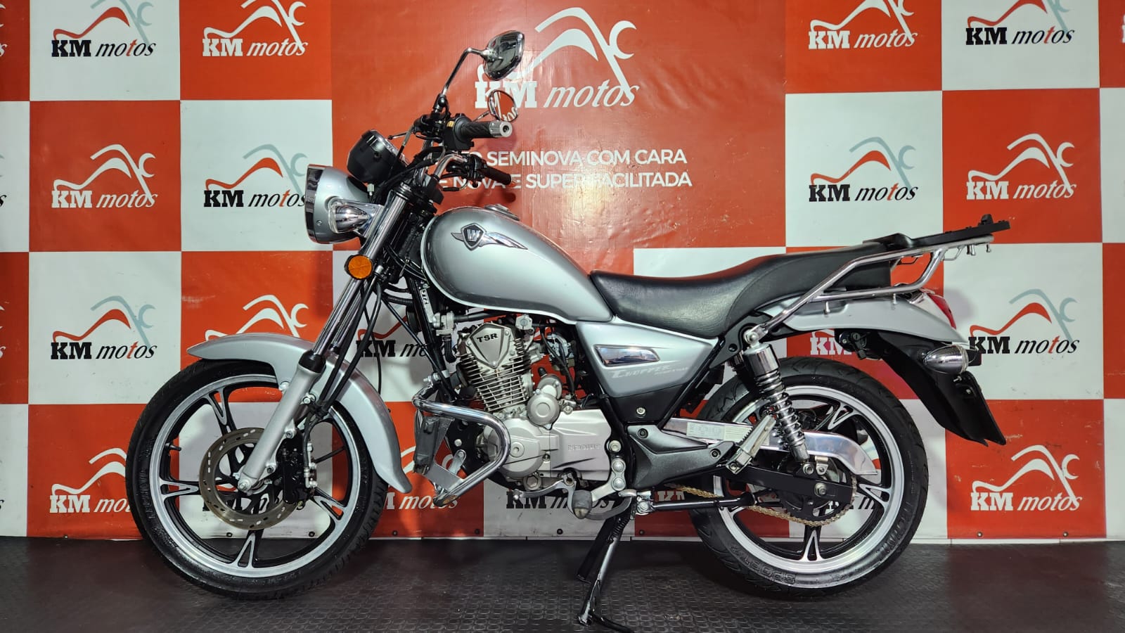 Haojue Chopper 150 Road 2019 Cinza | KM Motos | Sua Loja de Motos Seminovas