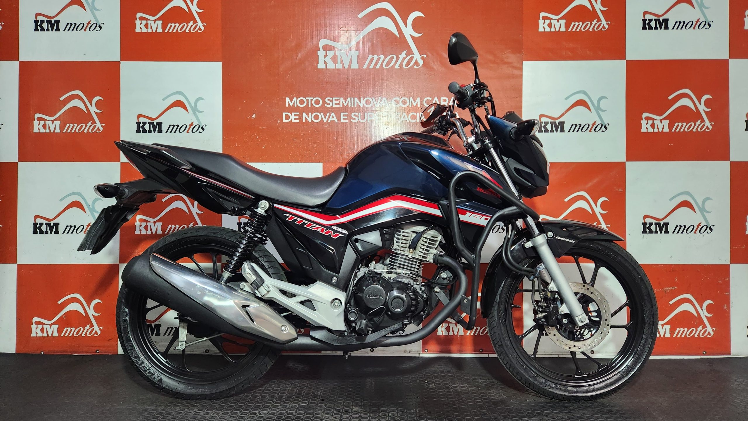 Honda CG 160 Titan 2021 Azul | KM Motos | Sua Loja de Motos Seminovas