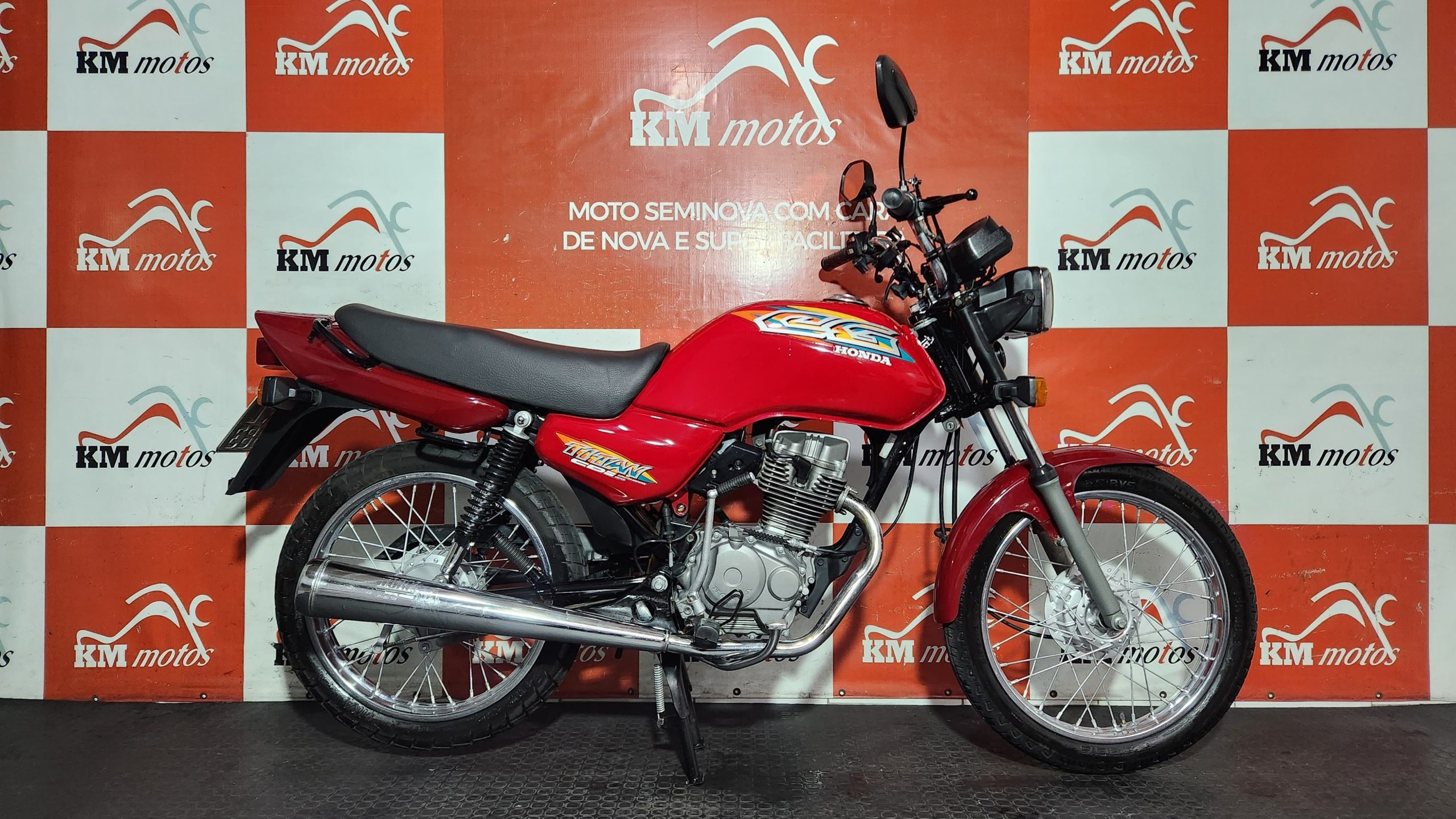 Honda CG 125 Titan 2000 Vermelha | KM Motos | Sua Loja de Motos Seminovas