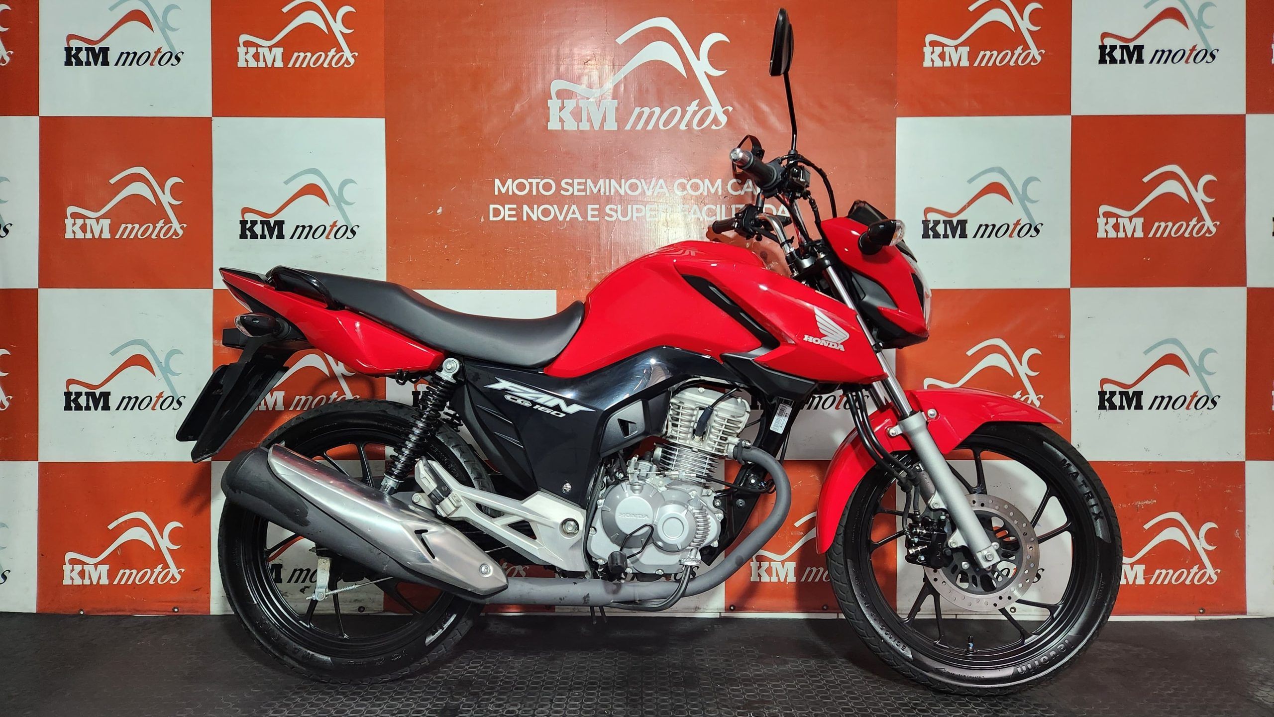 Honda CG 160 Fan 2024 Vermelha | KM Motos | Sua Loja de Motos Seminovas