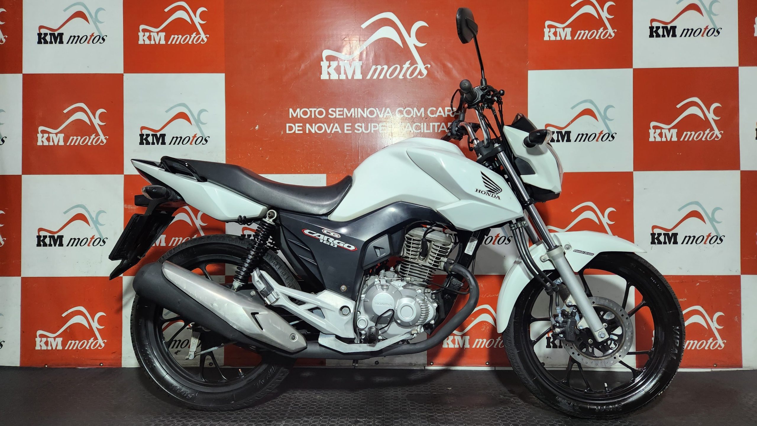 Honda CG 160 Cargo CBS 2020 Branca | KM Motos | Sua Loja de Motos Seminovas