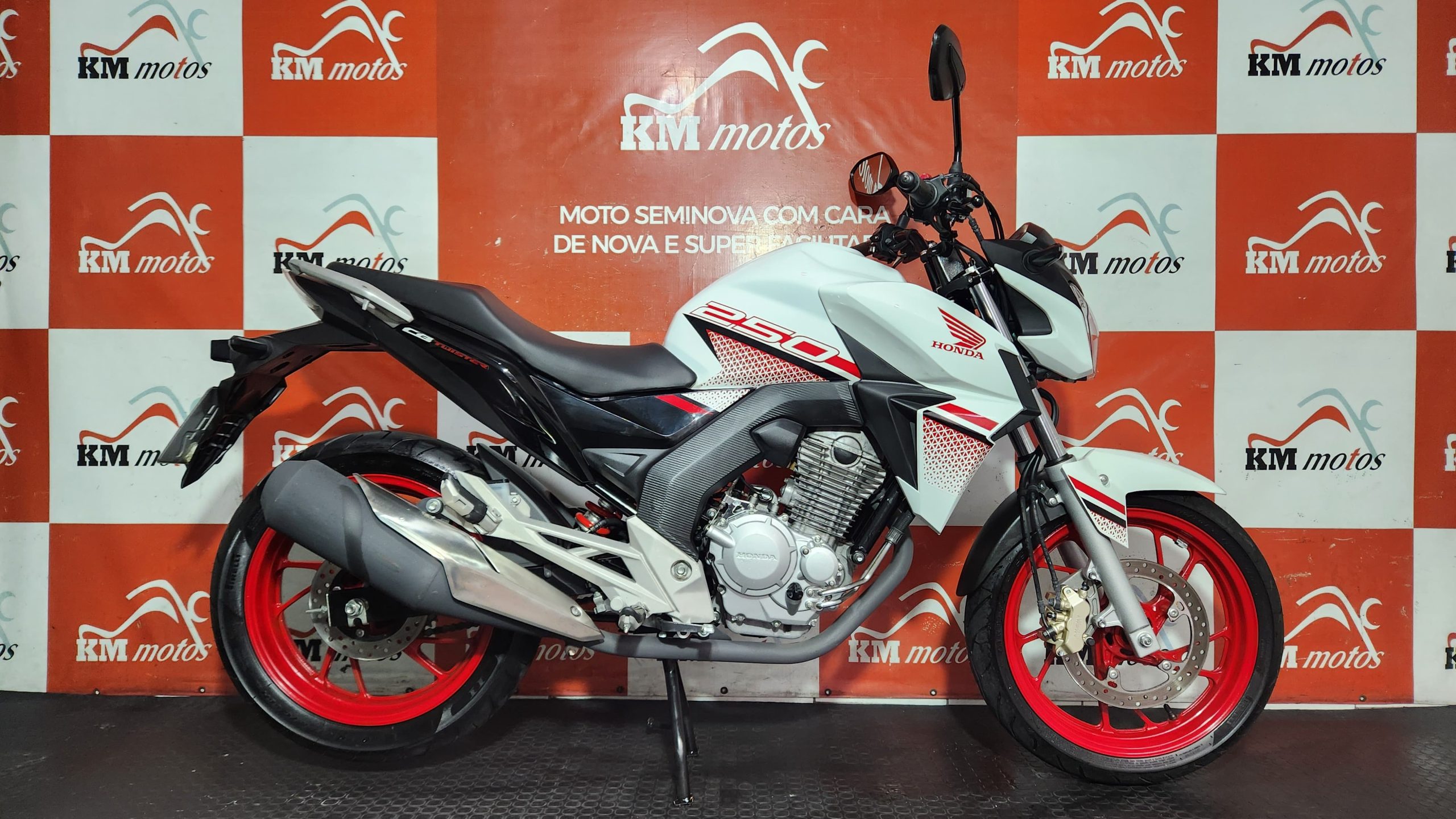 Honda CB 250F Twister CBS 2022 Branca | KM Motos | Sua Loja de Motos Seminovas