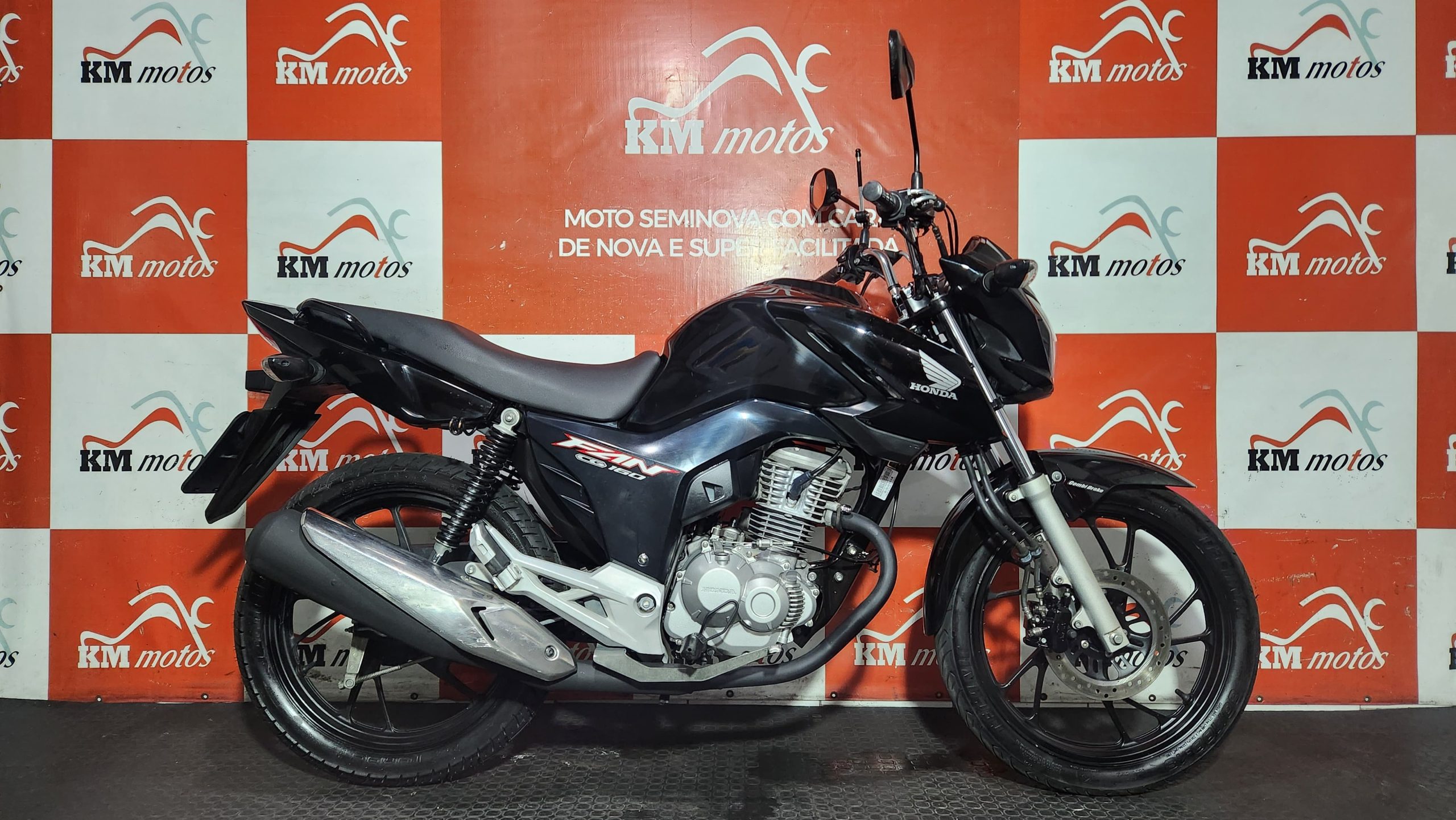 Honda CG 160 Fan 2022 Preta | KM Motos | Sua Loja de Motos Seminovas
