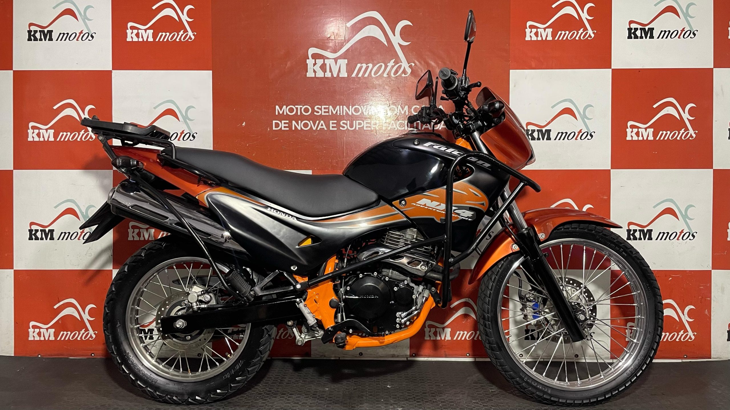 Honda NX-4 Falcon 2007 Laranja | KM Motos | Sua Loja de Motos Seminovas
